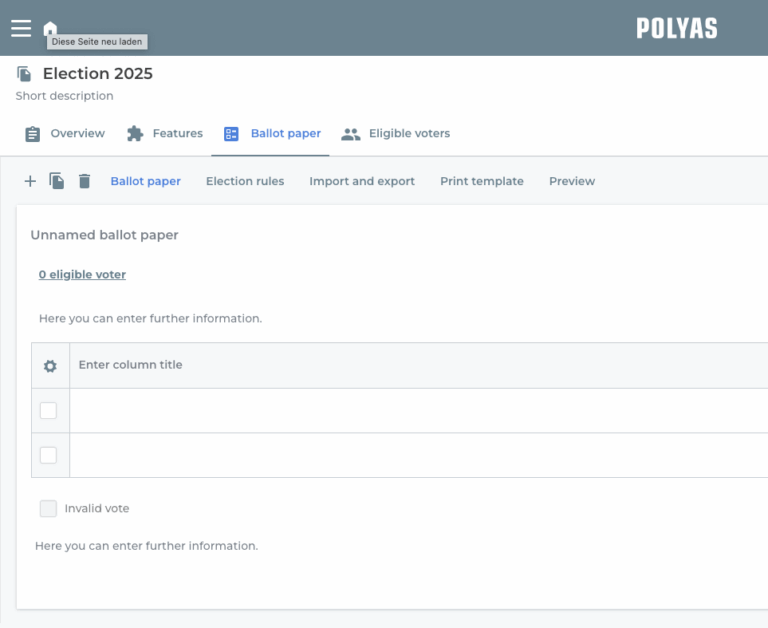 Create online ballot papers easily - POLYAS Helpcenter