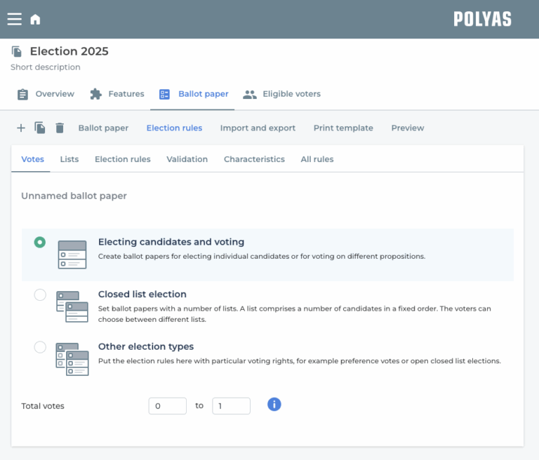 Create online ballot papers easily - POLYAS Helpcenter