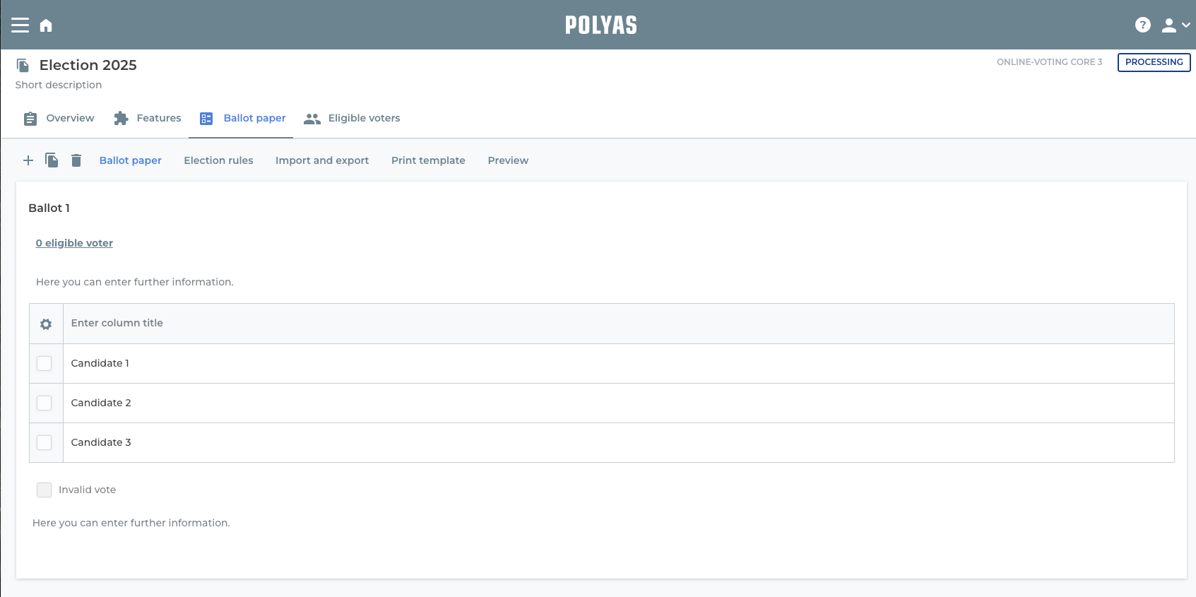 Create online ballot papers easily - POLYAS Helpcenter